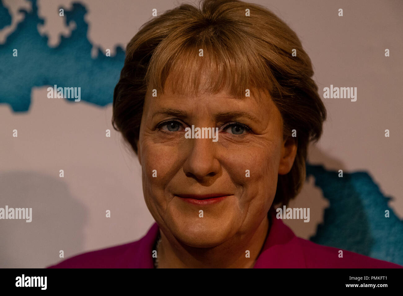 Wax figure of Angela Merkel in Madame Tussauds Wax museum in Amsterdam ...
