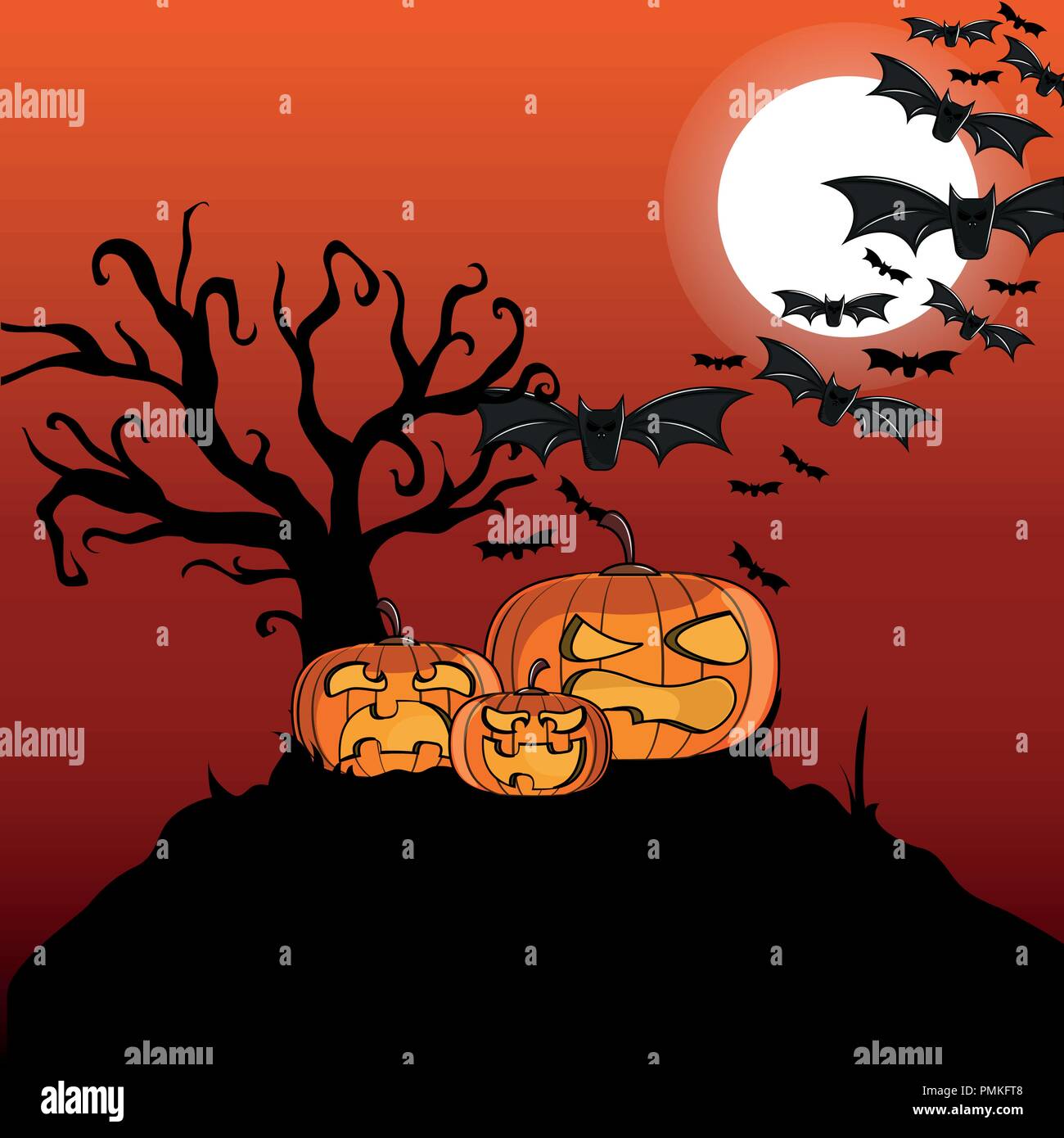 Halloween scary cartoons Stock Vector Image & Art - Alamy