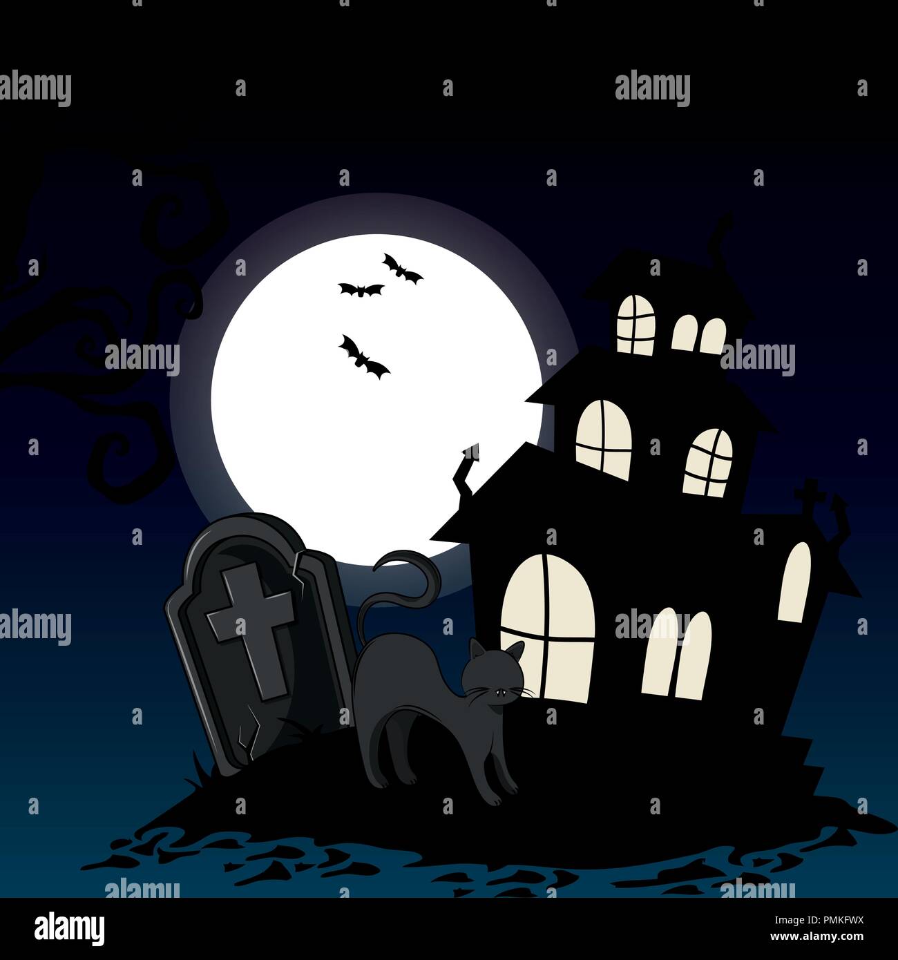 Halloween scary cartoons Stock Vector Image & Art - Alamy