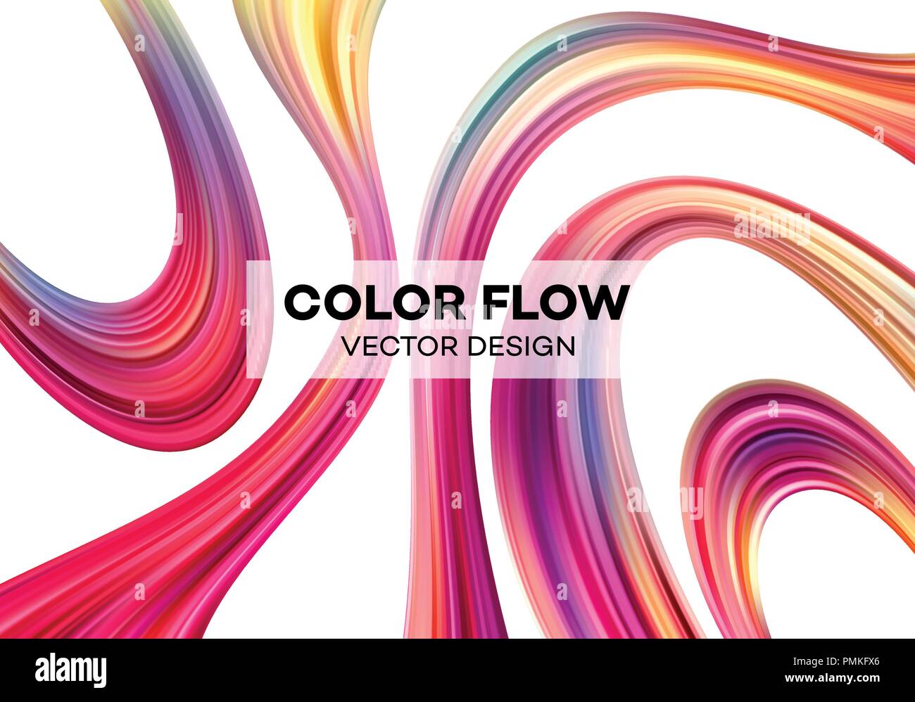 Modern colorful flow poster. Wave Liquid shape in blue color background ...