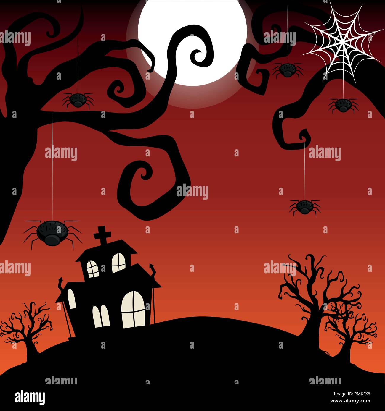 Halloween scary cartoons Stock Vector Image & Art - Alamy