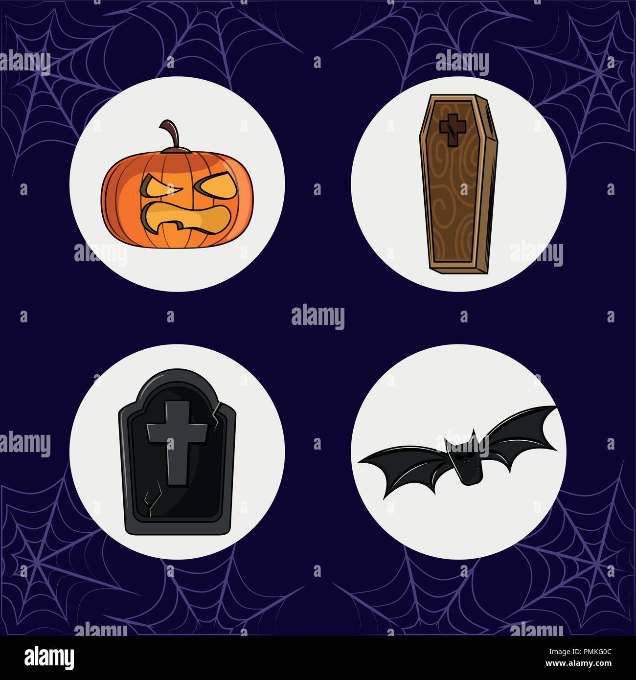 Set of halloween round icons Stock Vector Image & Art - Alamy