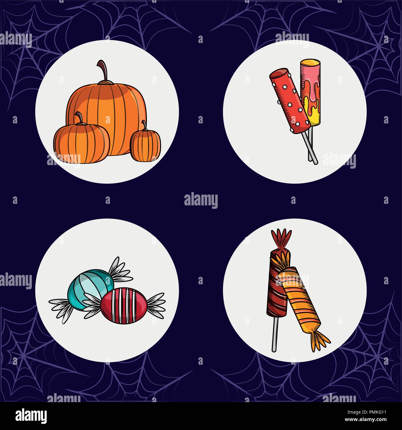 Set of halloween round icons Stock Vector Image & Art - Alamy