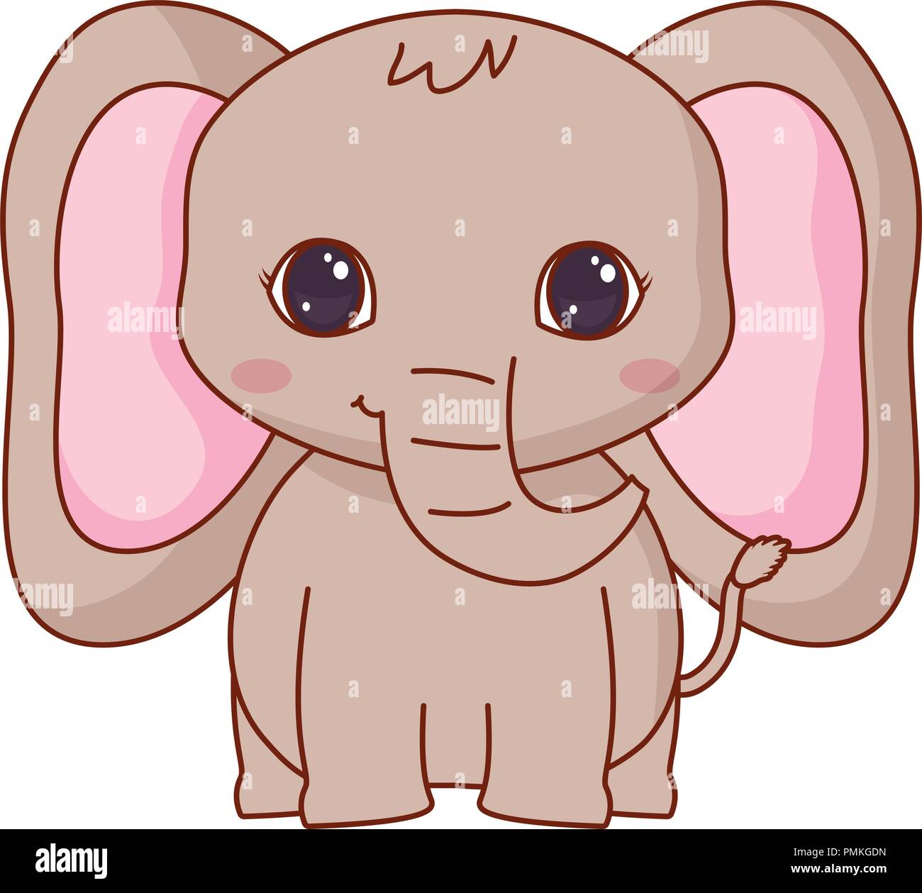 cute elephant icon over background, vector illustration Stock Vector ...