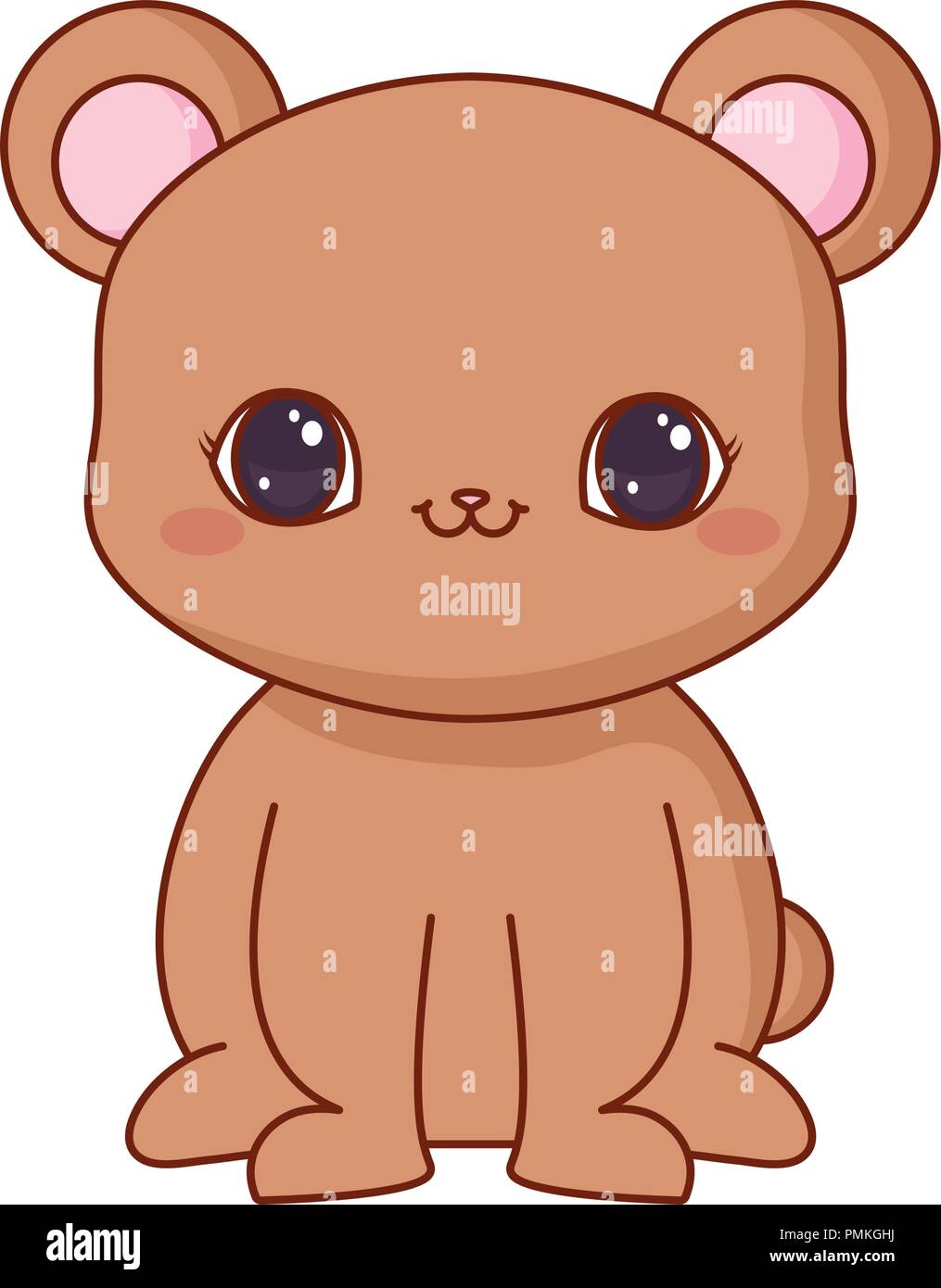 cute bear icon over white background, vector illustration Stock Vector ...