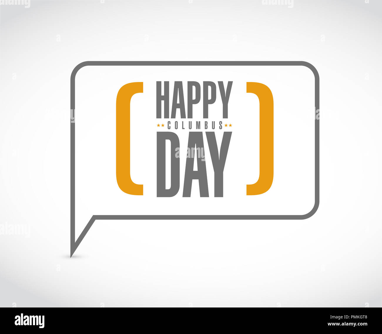 happy columbus day message bubble isolated over a white background ...