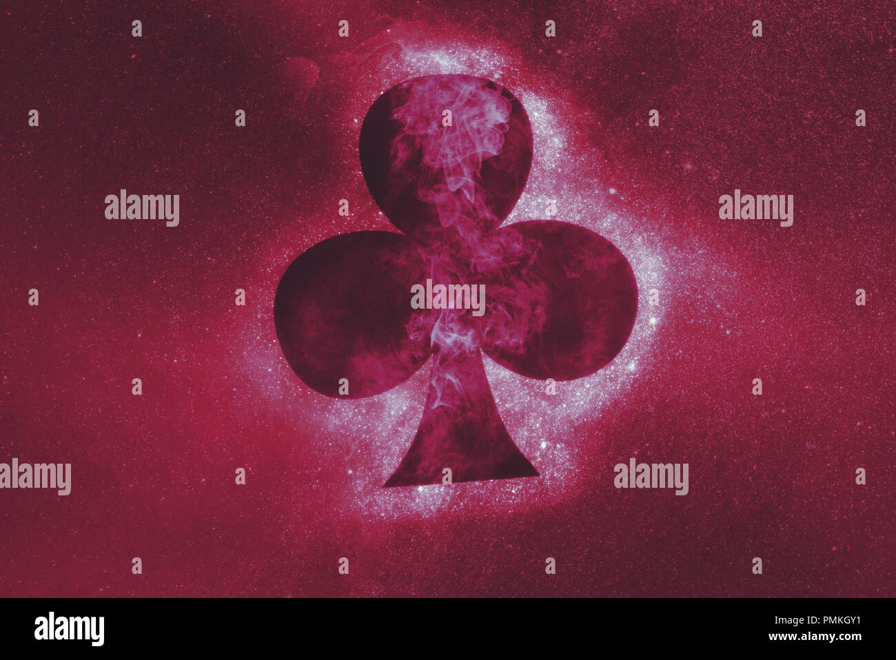 Playing card. Clubs symbol. Abstract background Stock Photo - Alamy