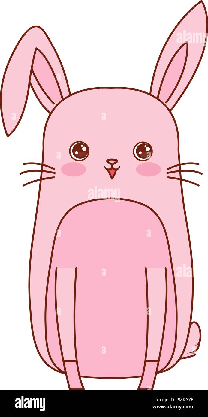 cute rabbit icon over white background, vector illustration Stock ...