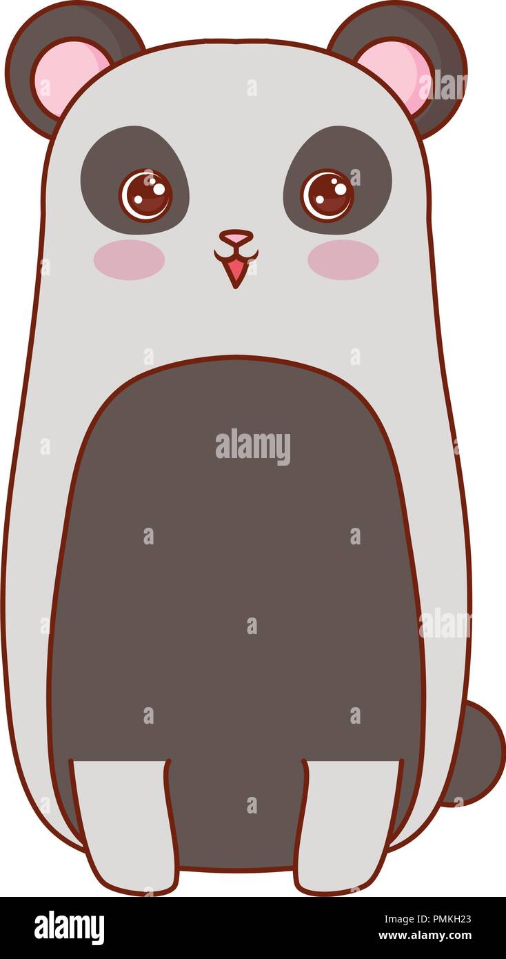 cute panda bear icon over white background, vector illustration Stock ...