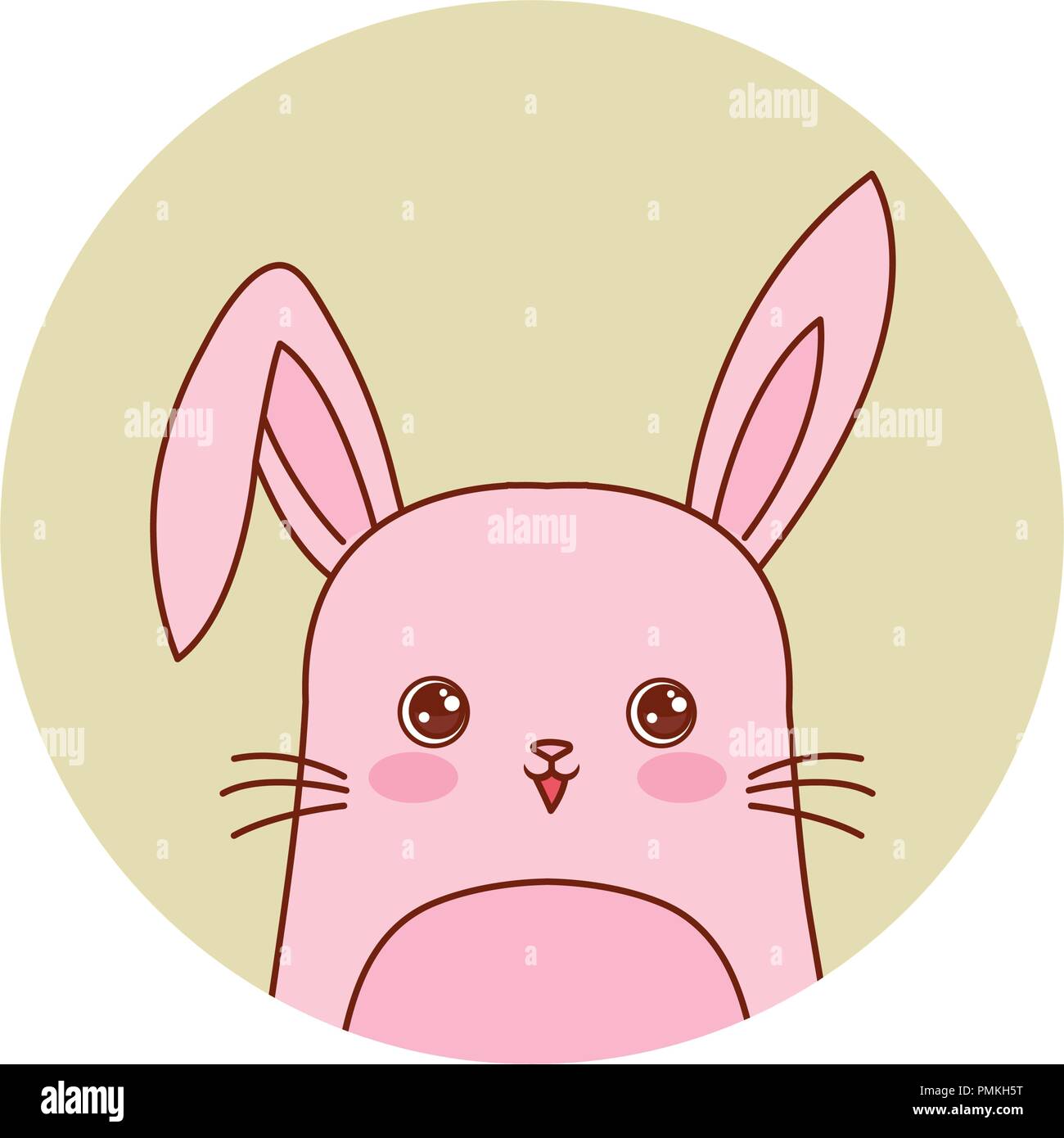 cute rabbit icon over background, vector illustration Stock Vector ...