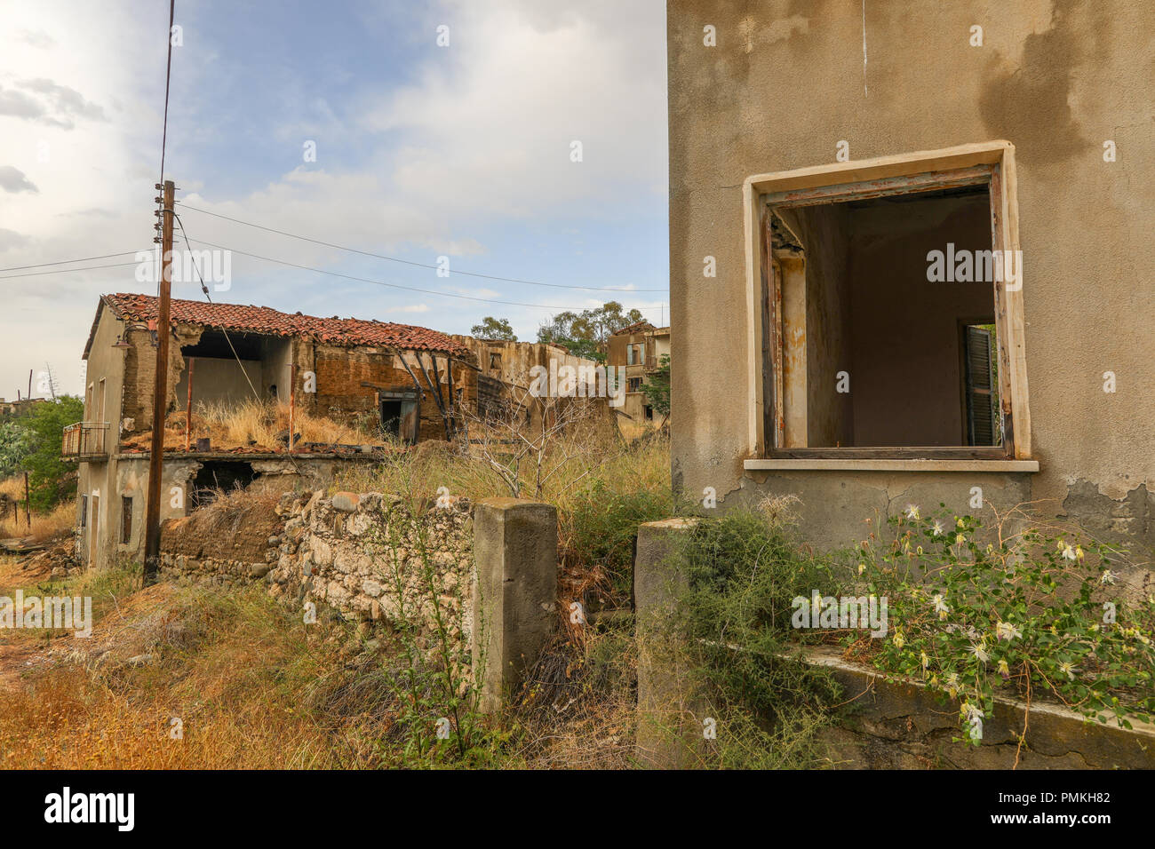 Ledra Street, part of the green line buffer zone patrolled by the U.N ...