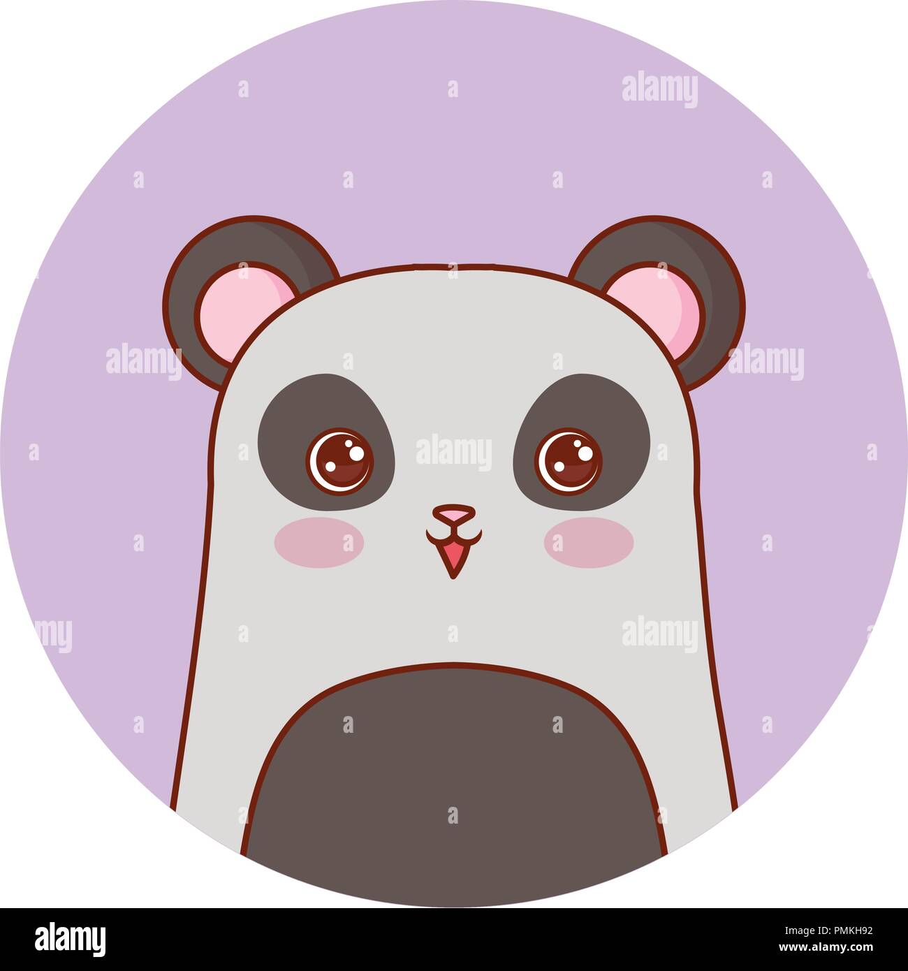 cute panda bear icon over background, vector illustration Stock Vector ...