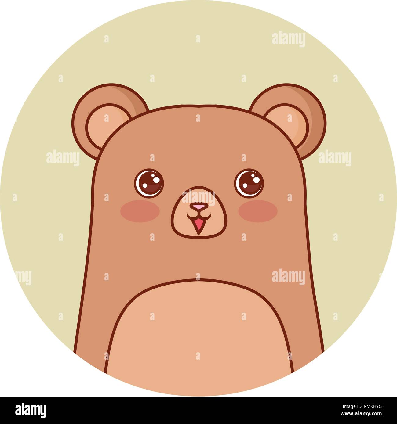 cute bear icon over white background, vector illustration Stock Vector ...