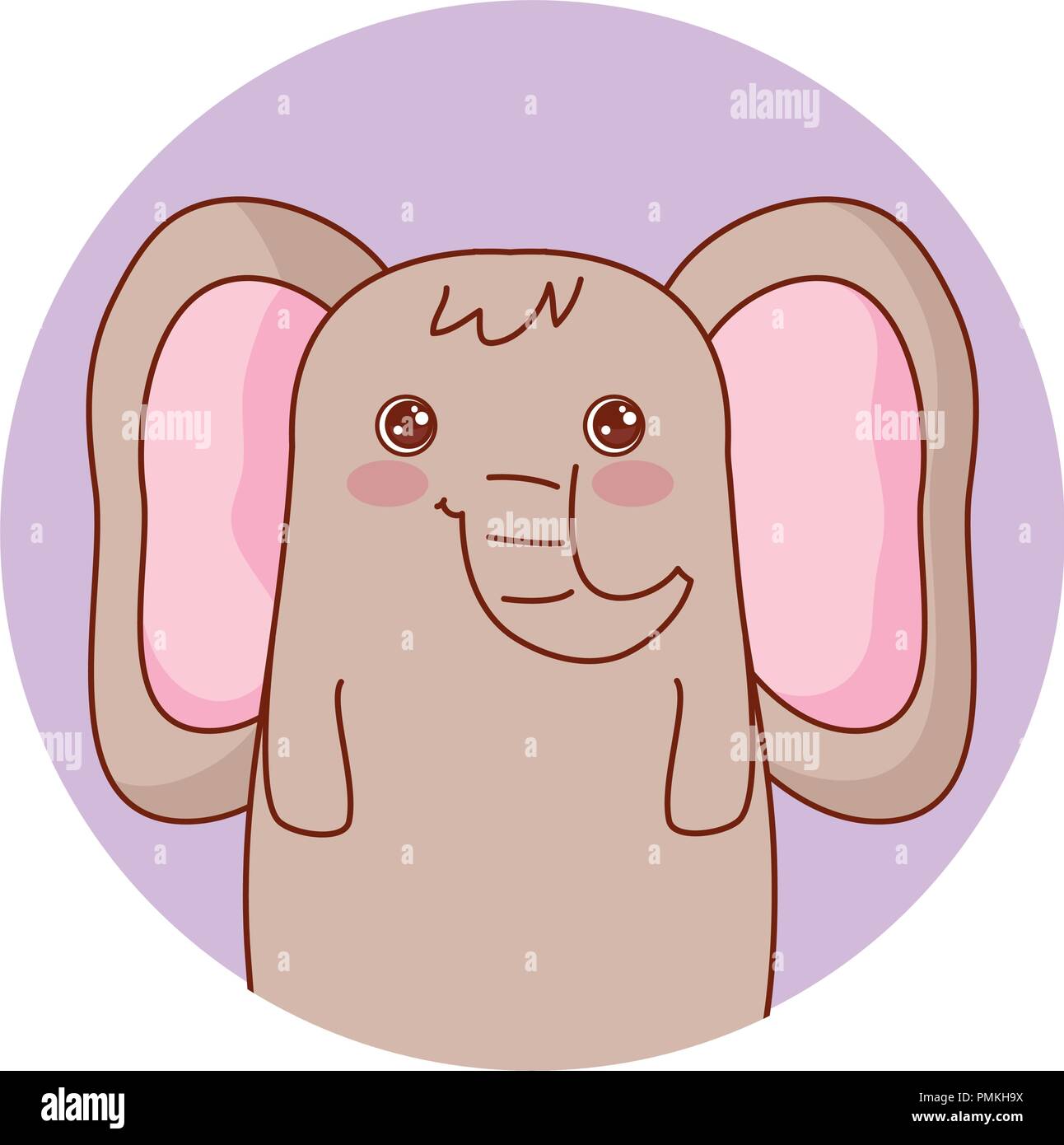 cute elephant icon over background, vector illustration Stock Vector ...