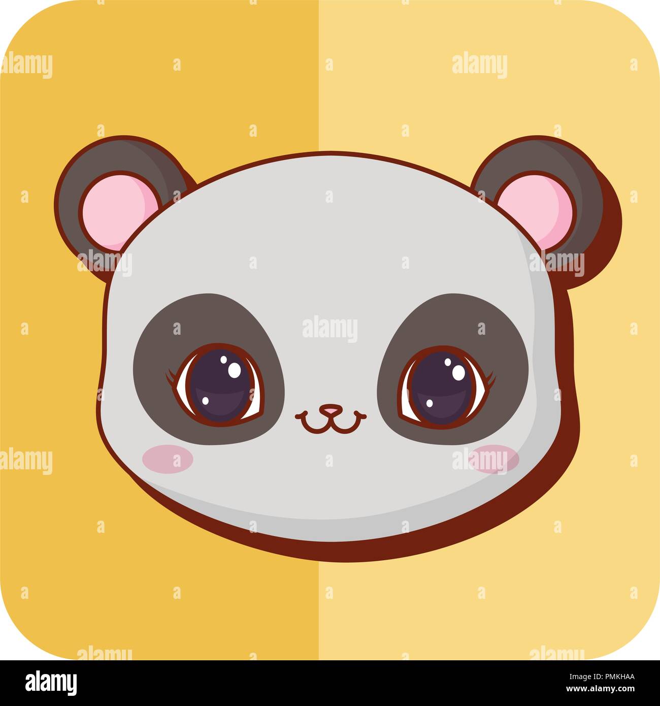 cute panda bear icon over background, vector illustration Stock Vector ...