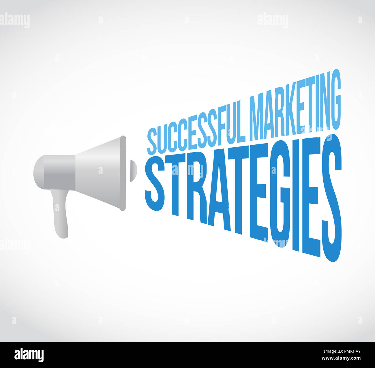 Successful marketing strategies loudspeaker message concept isolated ...