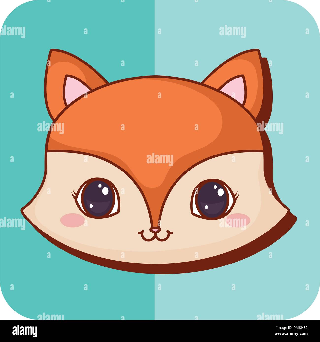cute fox icon over white background, vector illustration Stock Vector ...