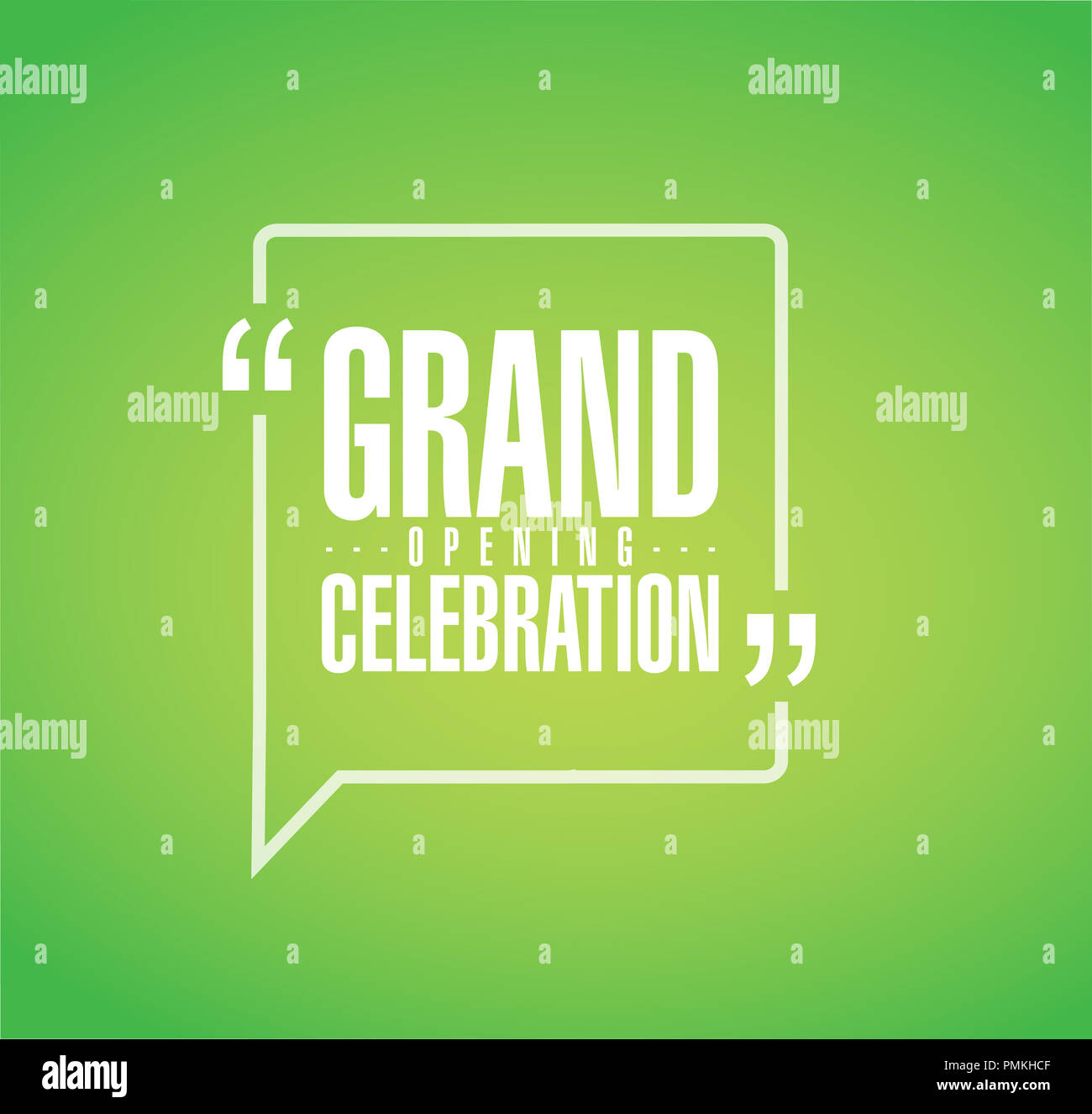 Grand opening celebration line quote message concept isolated over a ...