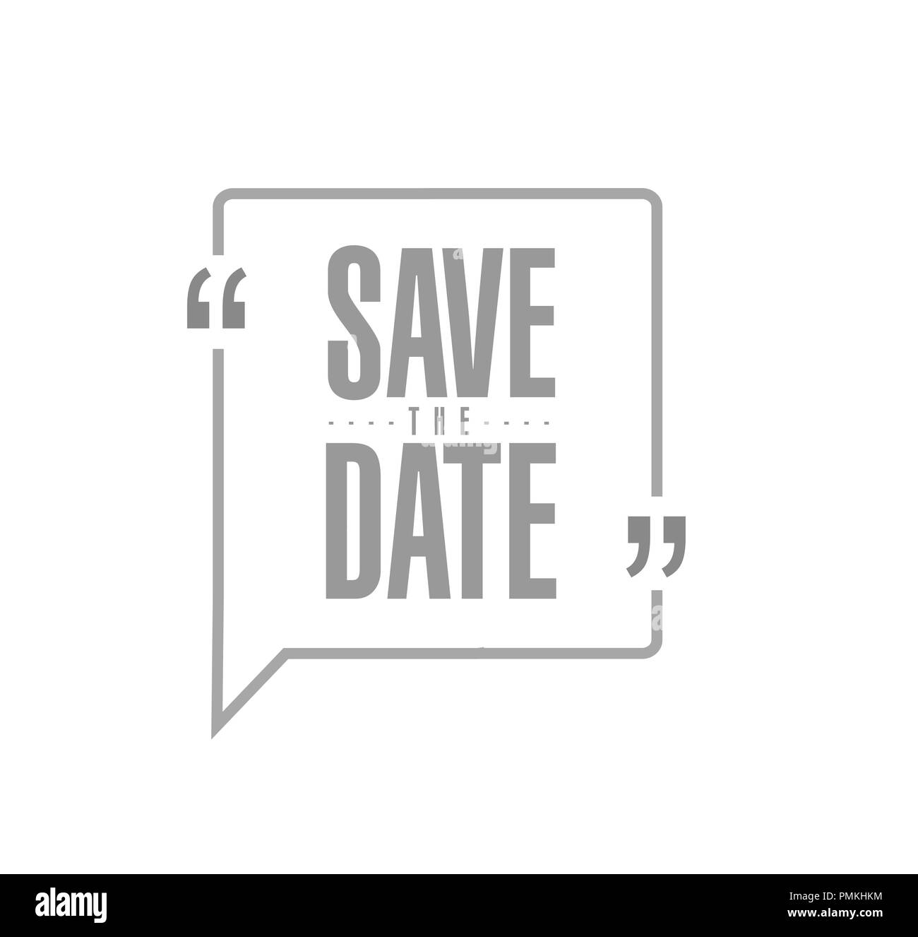 save the date line quote message concept isolated over a white ...