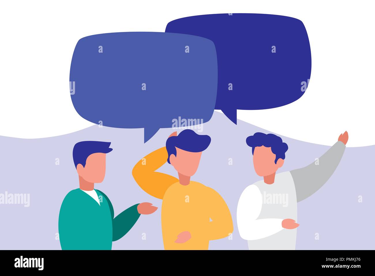 Teenage friends male talking Stock Vector Images - Alamy