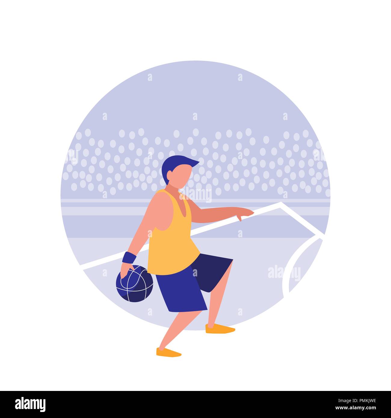 Practicing basketball Stock Vector Images - Alamy