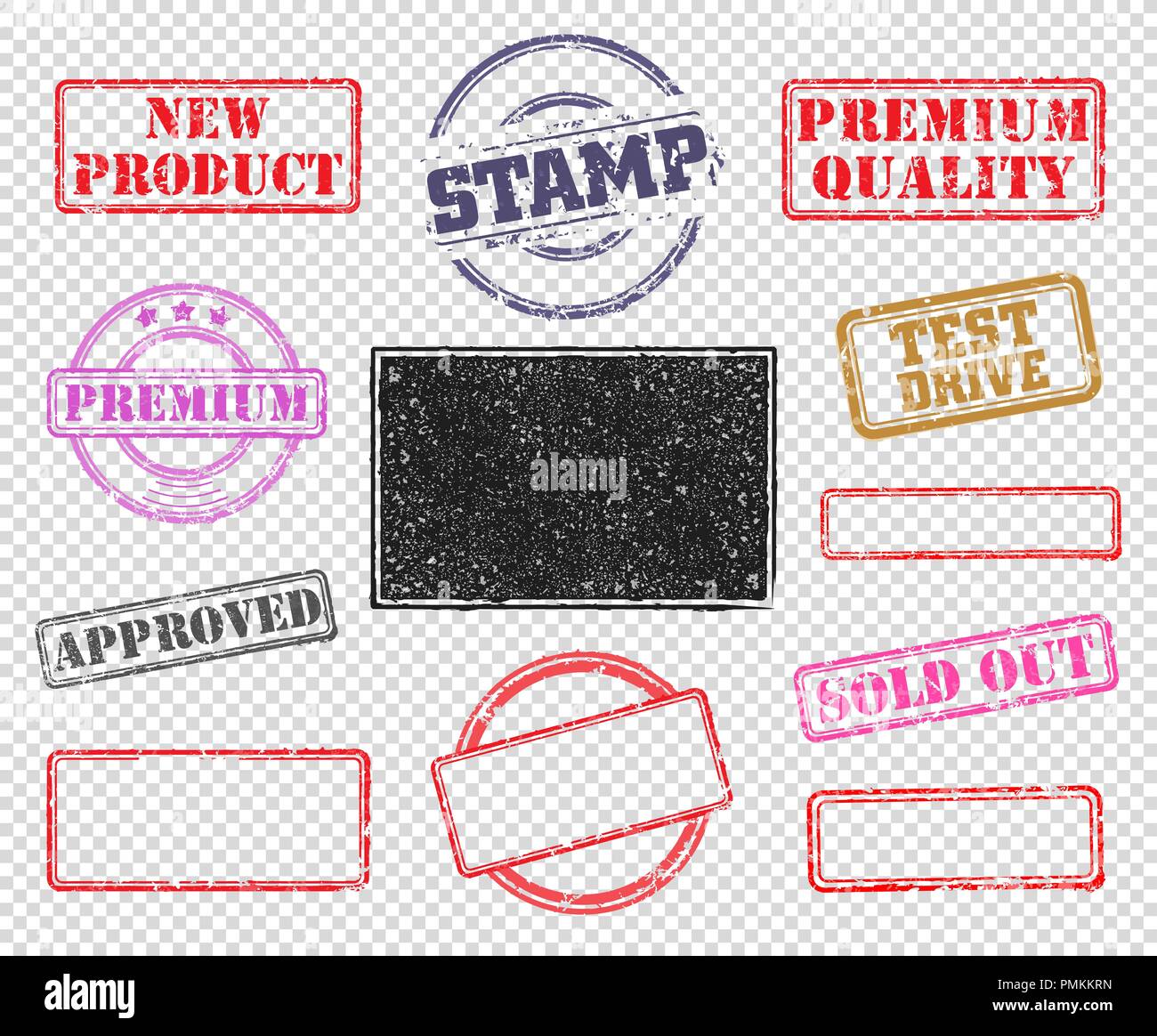 Set of rubber stamps Stock Vector Image & Art - Alamy