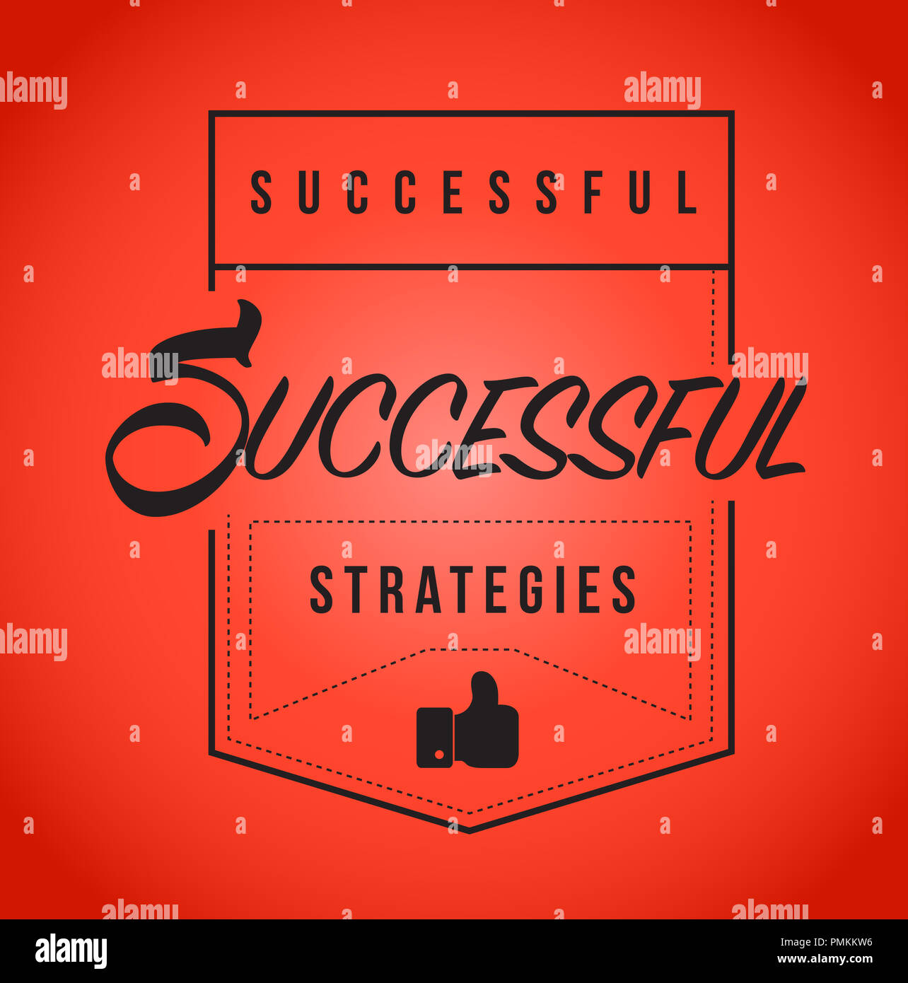 Successful marketing strategies Modern stamp message design isolated ...