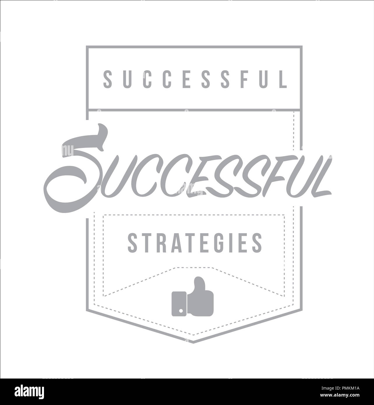 Successful marketing strategies Modern stamp message design isolated ...