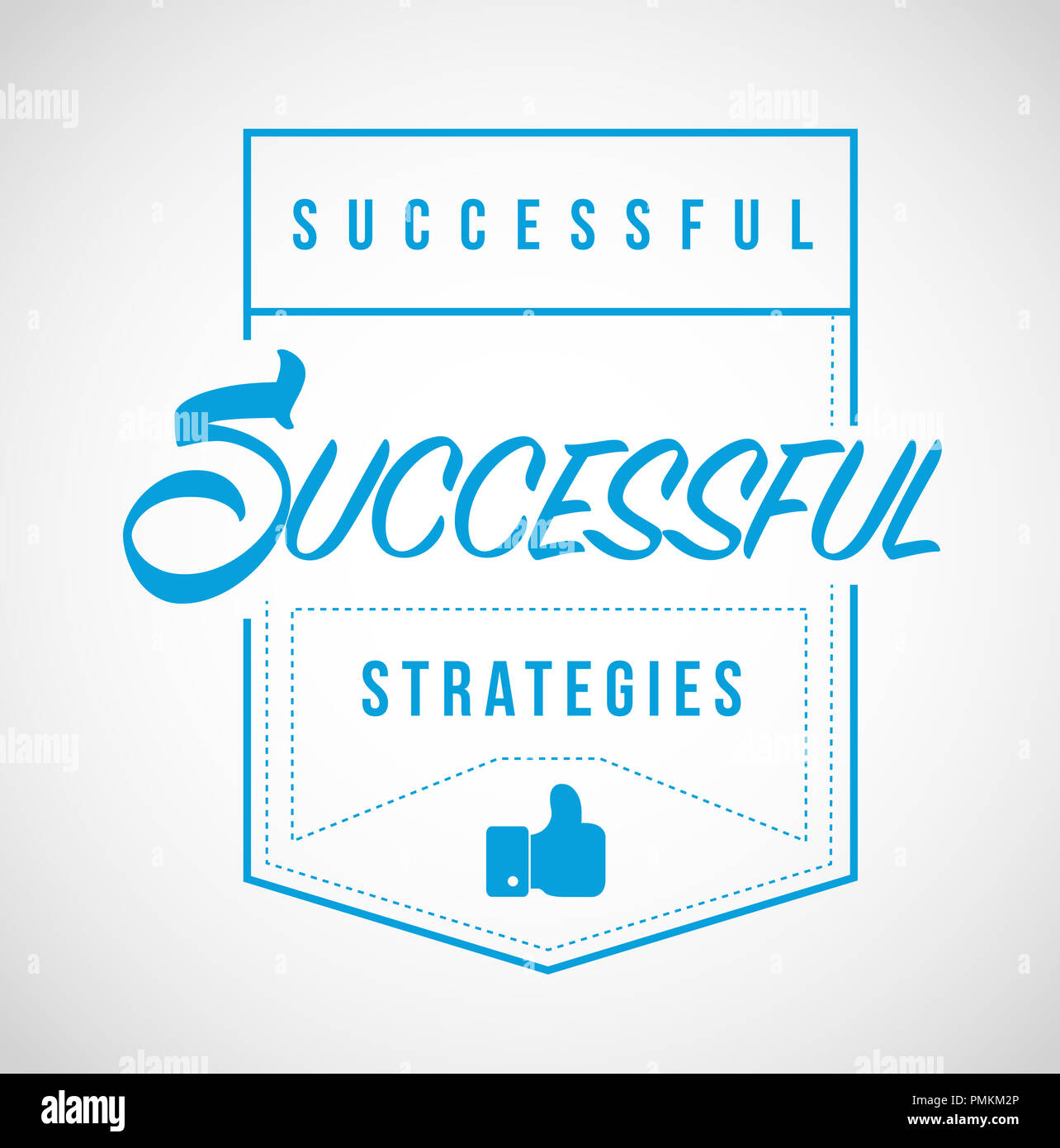 Successful marketing strategies Modern stamp message design isolated ...