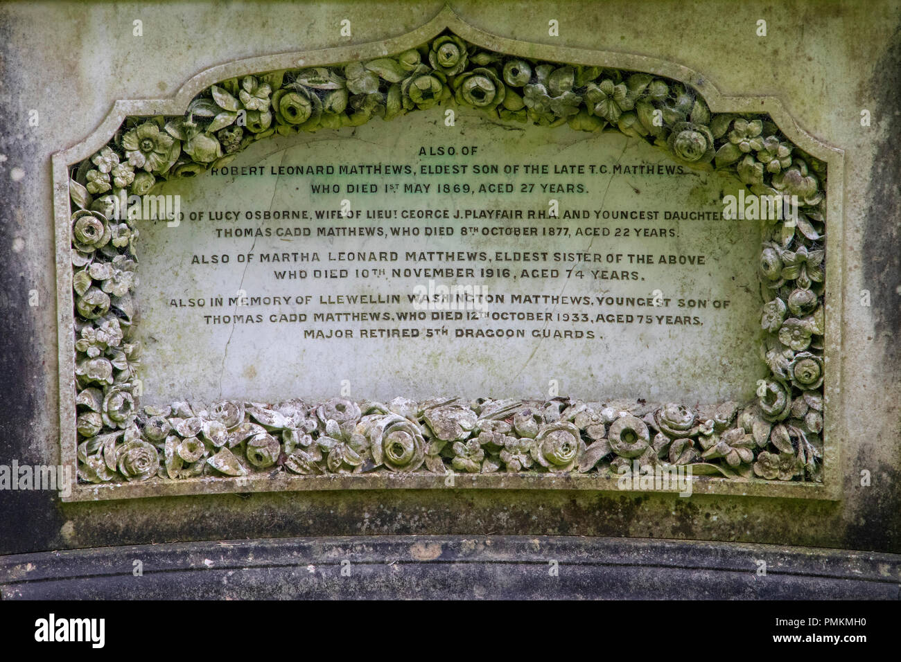 The Grave of Robert Leonard Matthews at Arnos Vale Cemetery, Bristol UK ...