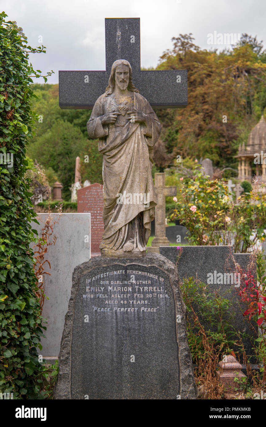 The Grave of Emily Marion Tyrrell 1914 at Arnos Vale Cemetery, Bristol ...