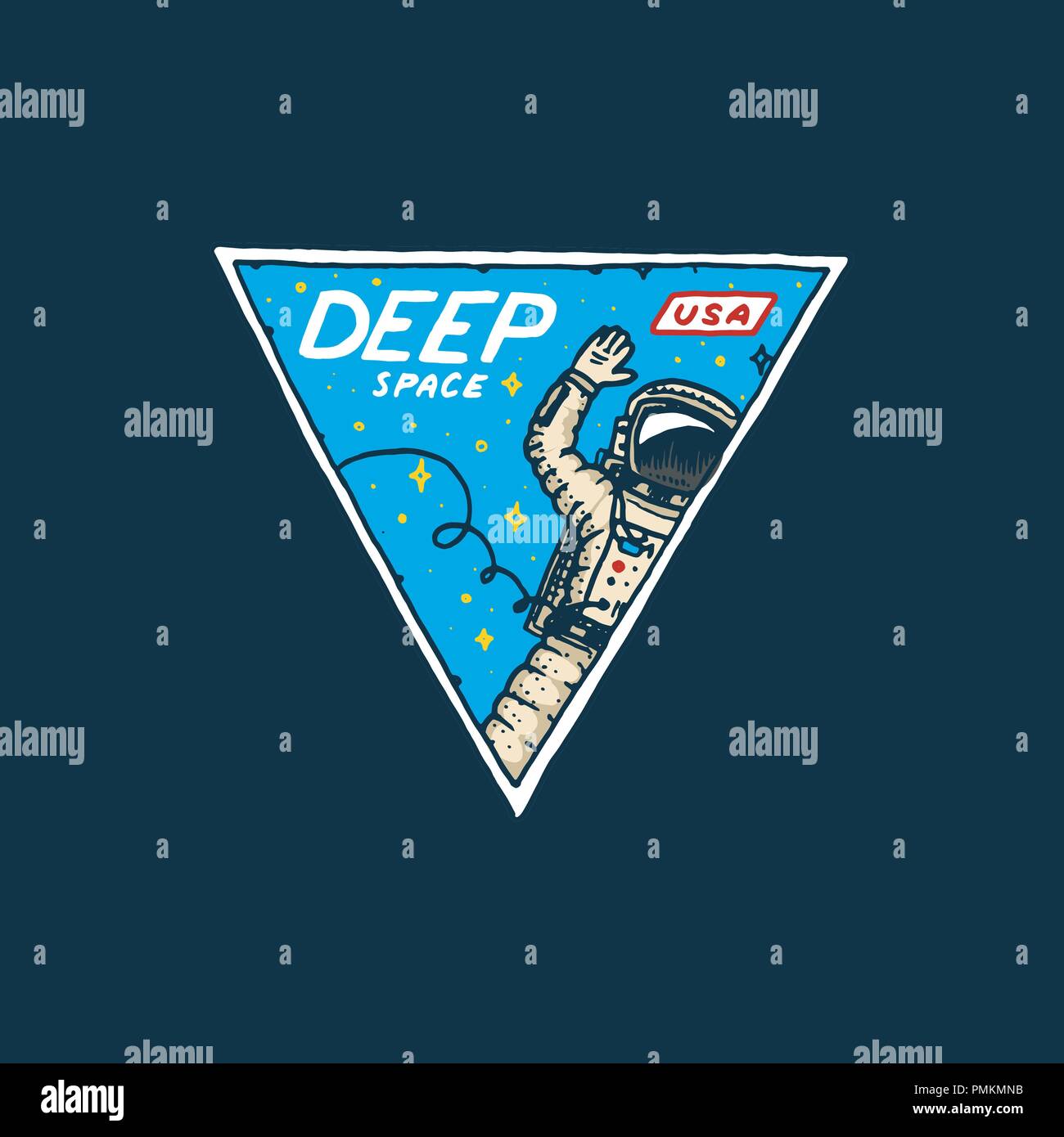 Vintage Space logo. Exploration of the astronomical galaxy. mission ...