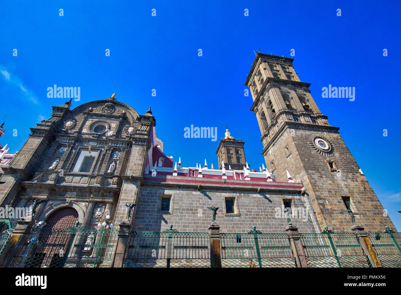 Puebla cathedral facade hi-res stock photography and images - Alamy