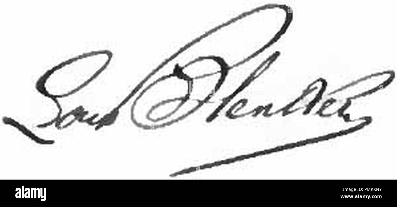 Appleton's Blenker Louis signature Stock Photo - Alamy