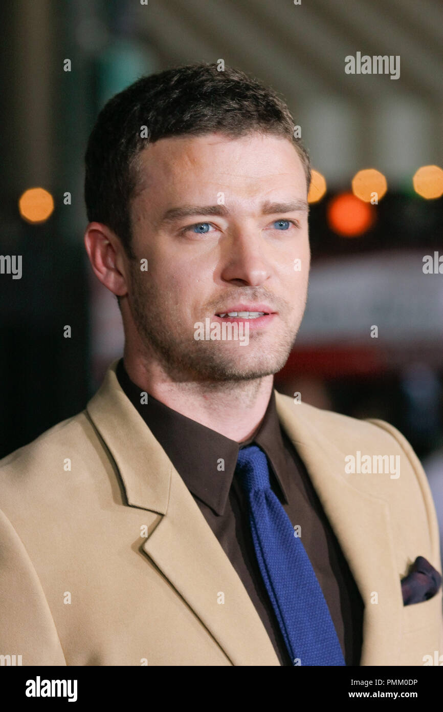 Justin Timberlake at the Premiere of Regency's "In Time". Arrivals held ...
