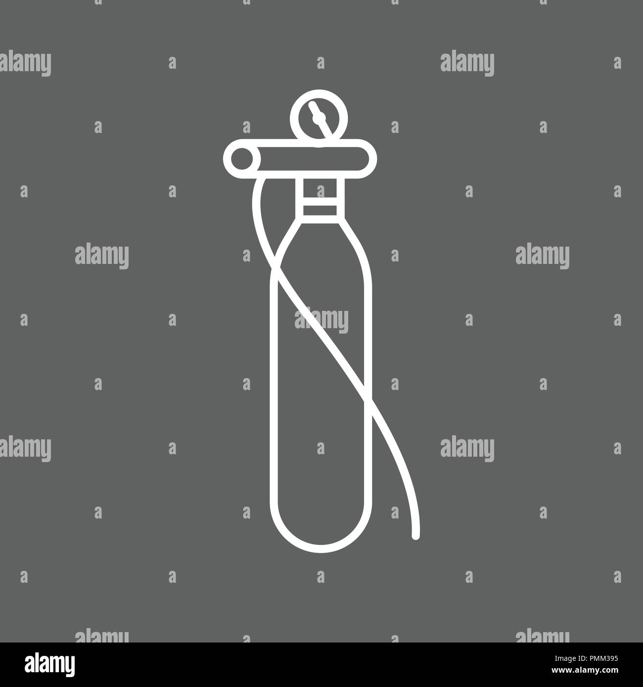 Oxygen cylinder icon vector white Stock Vector Image & Art - Alamy