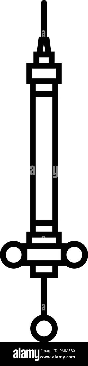 Injection Vector Icon black on white background Stock Vector Image ...
