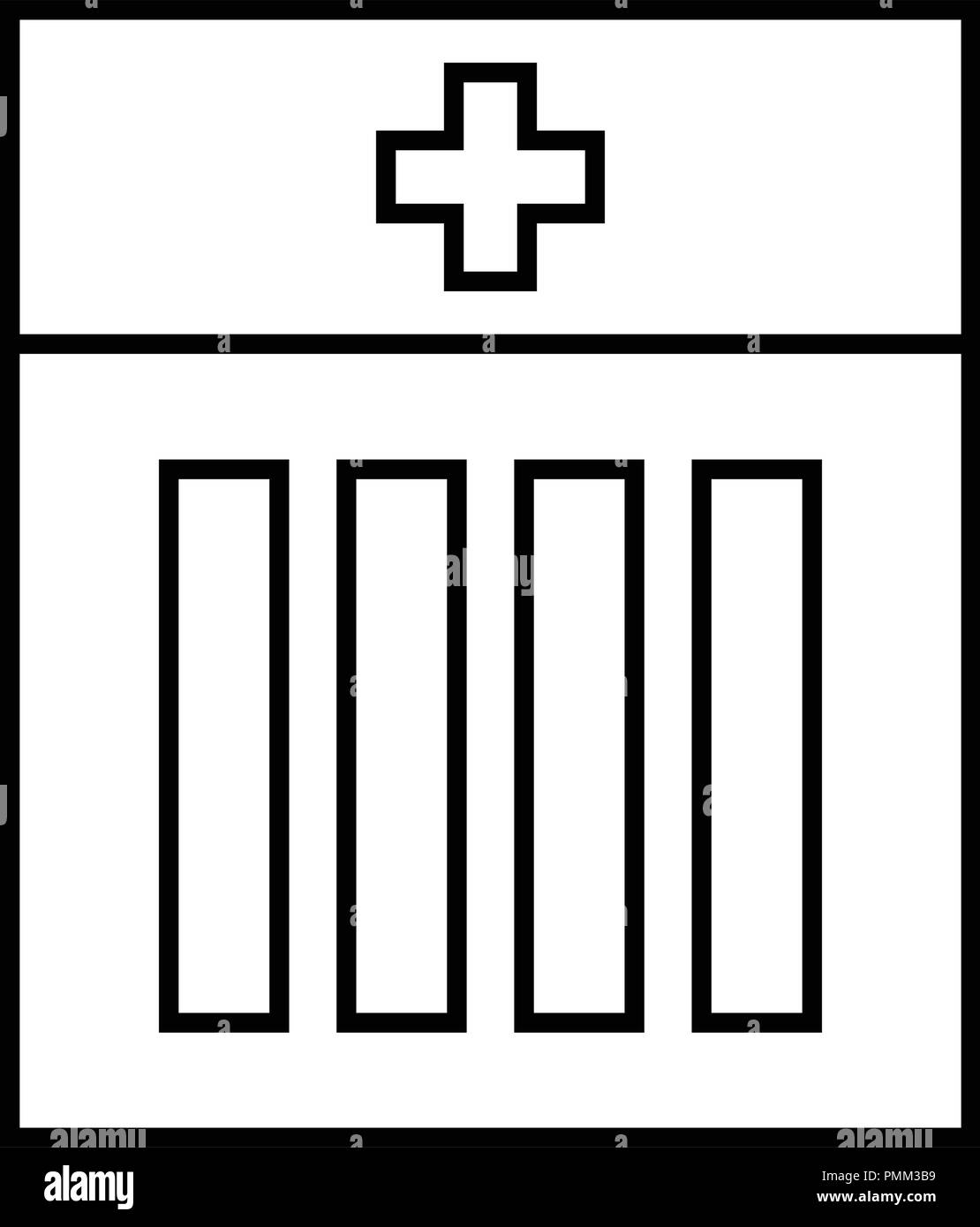 Patient card linear icon. Thin line illustration black Stock Vector ...