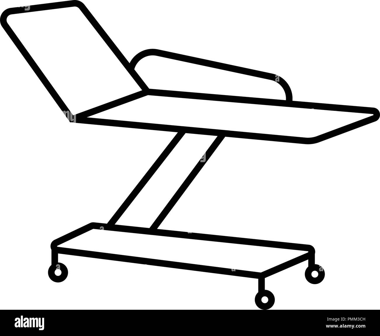 Thin line hospital bed icon - medical bed vector black Stock Vector ...