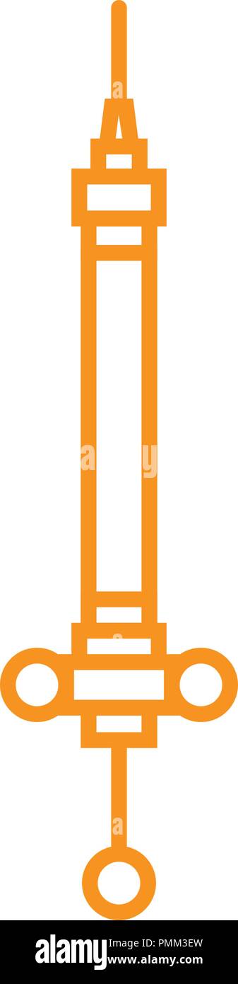 Injection Vector Icon orange on white background Stock Vector Image ...