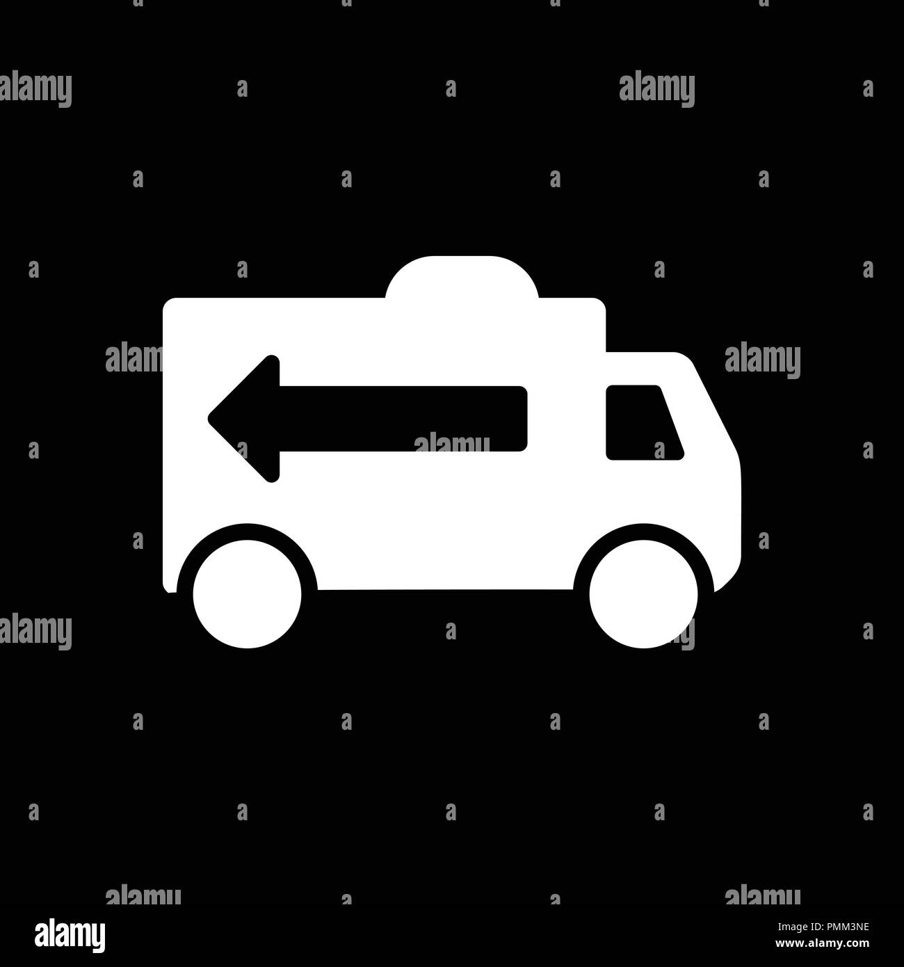 White arrow van Stock Vector Images - Alamy