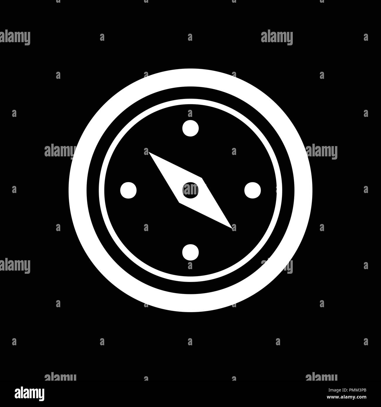 Compass vector icon white Stock Vector Image & Art - Alamy