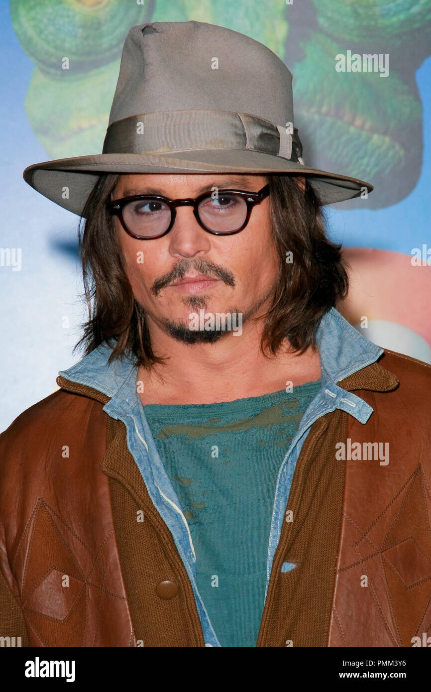 Johnny Depp at the Premiere of Paramount Pictures' "Rango". Arrivals ...