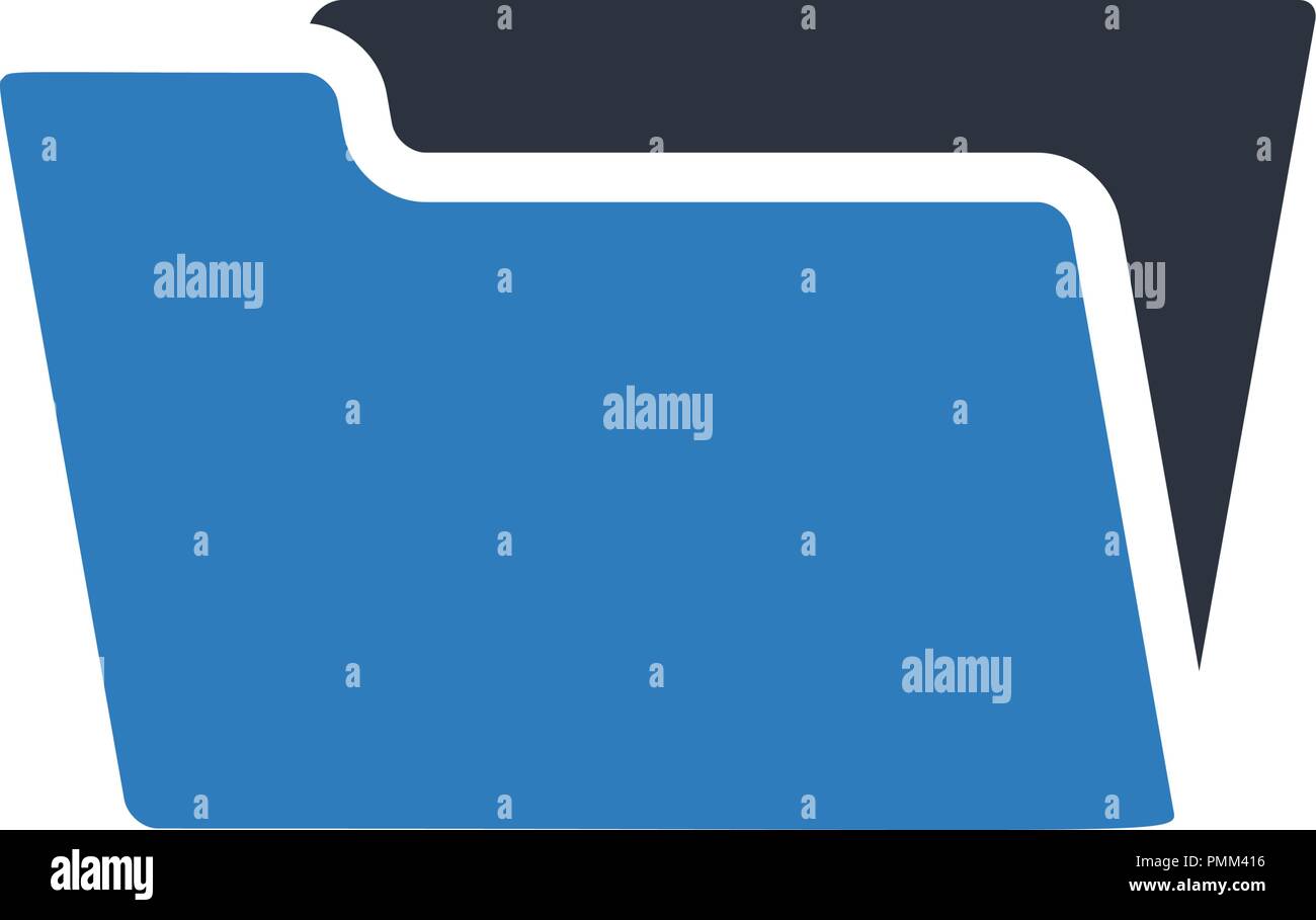 Folder icon vector blue Stock Vector Image & Art - Alamy