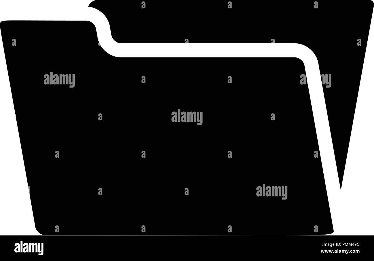 Folder icon vector black Stock Vector Image & Art - Alamy