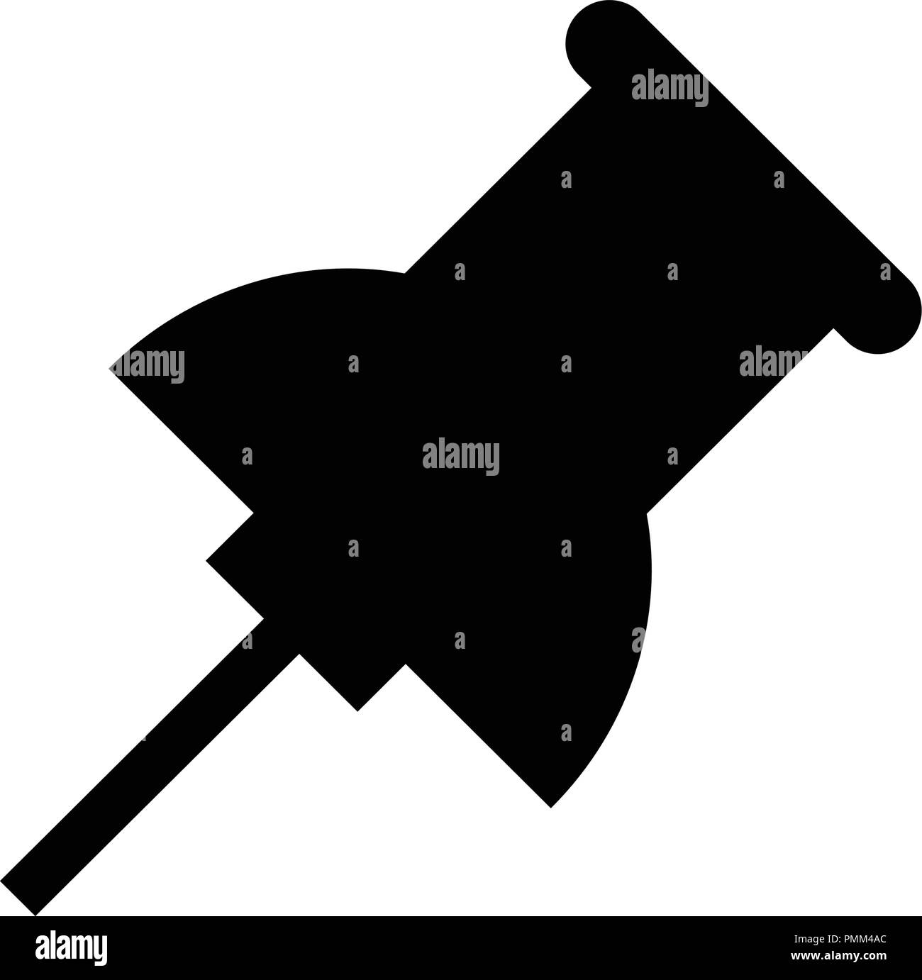 Pin icon vector black Stock Vector Image & Art - Alamy