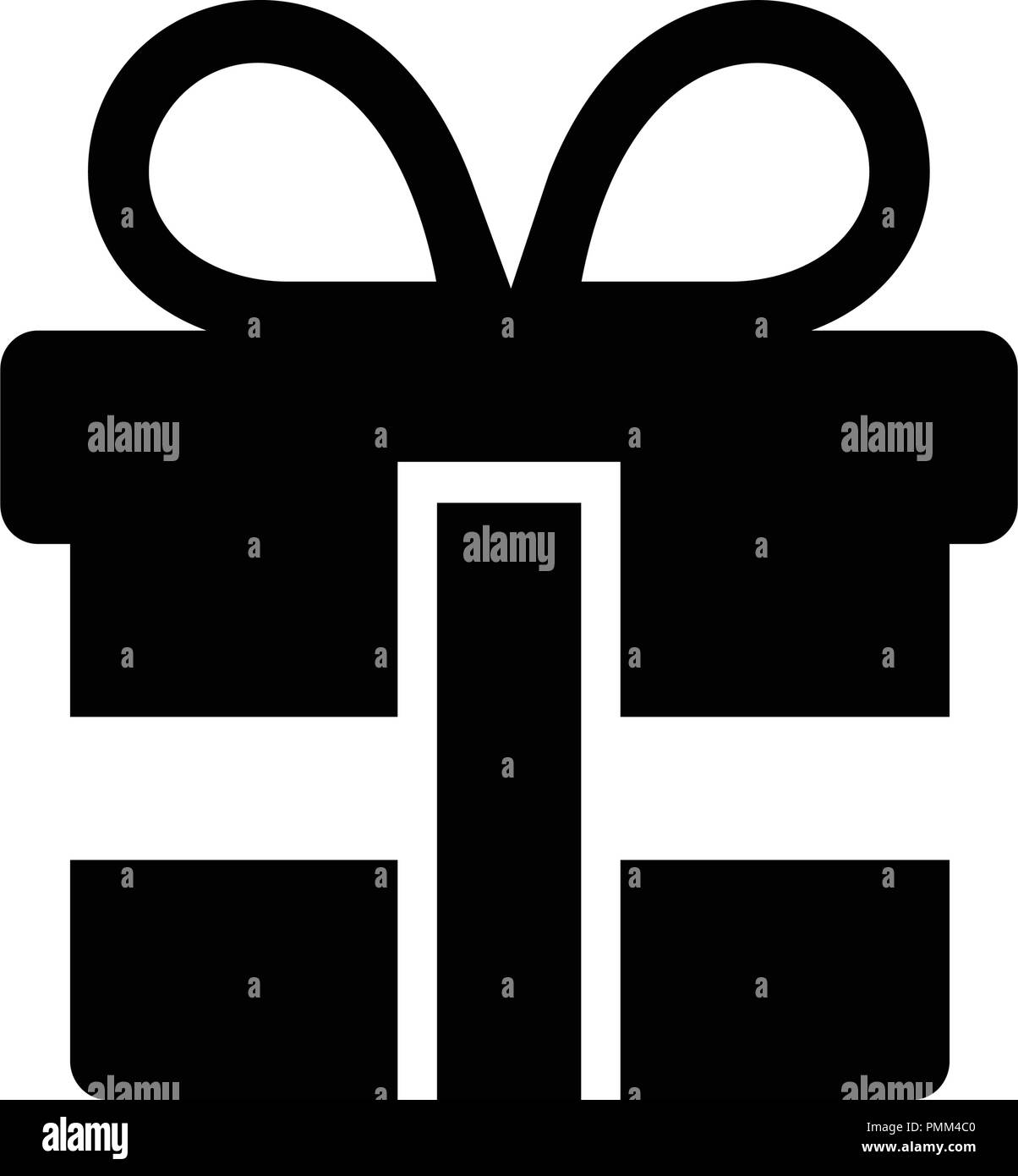 Gift box icon Black and White Stock Photos & Images - Alamy