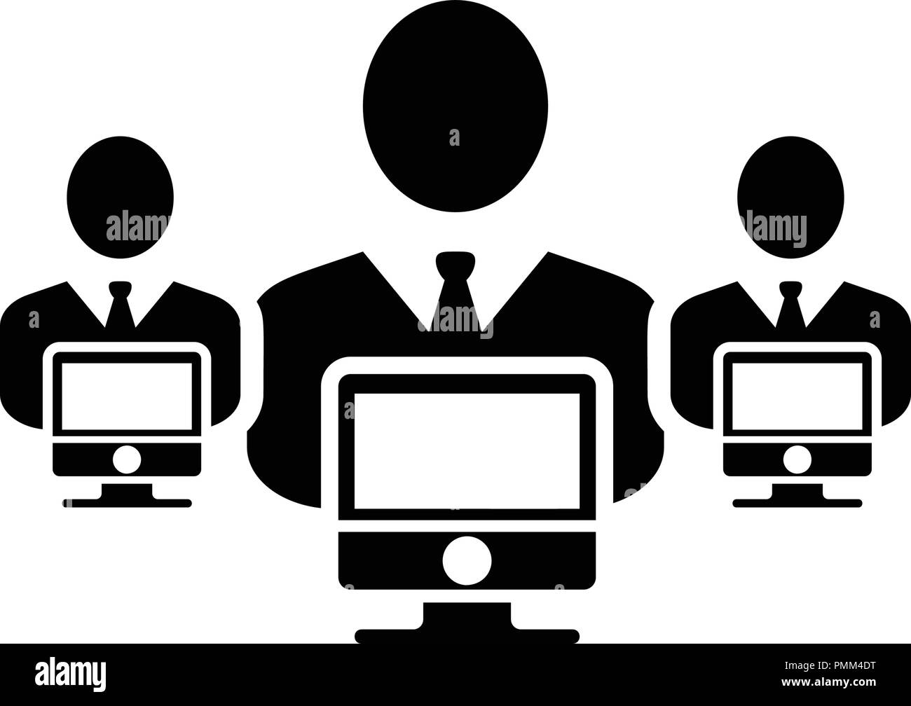 Office typing laptop workplace Black and White Stock Photos & Images ...