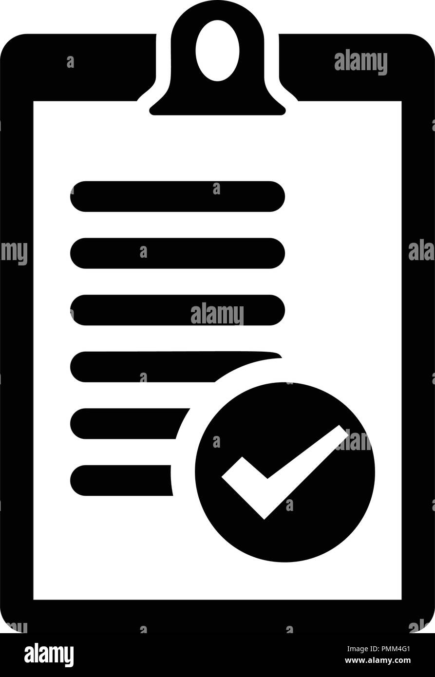 Check list icon vector black Stock Vector Image & Art - Alamy