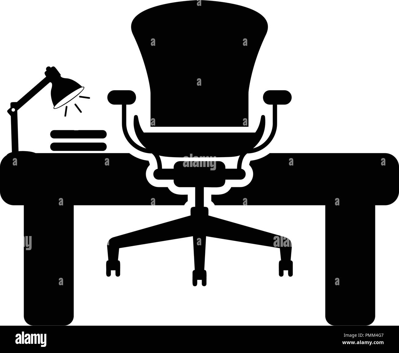 Workplace icon black Stock Vector Images - Alamy